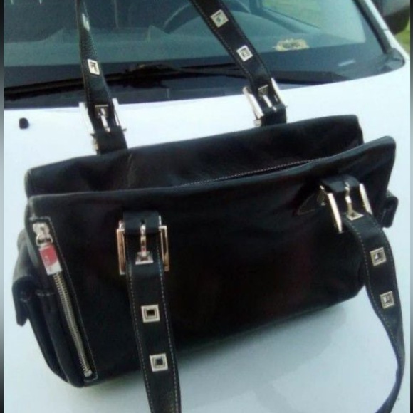 Perlina | Bags | Perlina Italian Leather Black Satchel Handbag | Poshmark